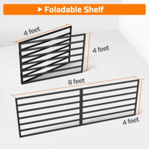 ORASANT 8x4FT Overhead Garage Storage Rack, Adjustable Ceiling Garage Rack With Flexible Studs Spacing, Heavy Duty Gauge Steel, Easy Installation, 96" Length x 48" Width