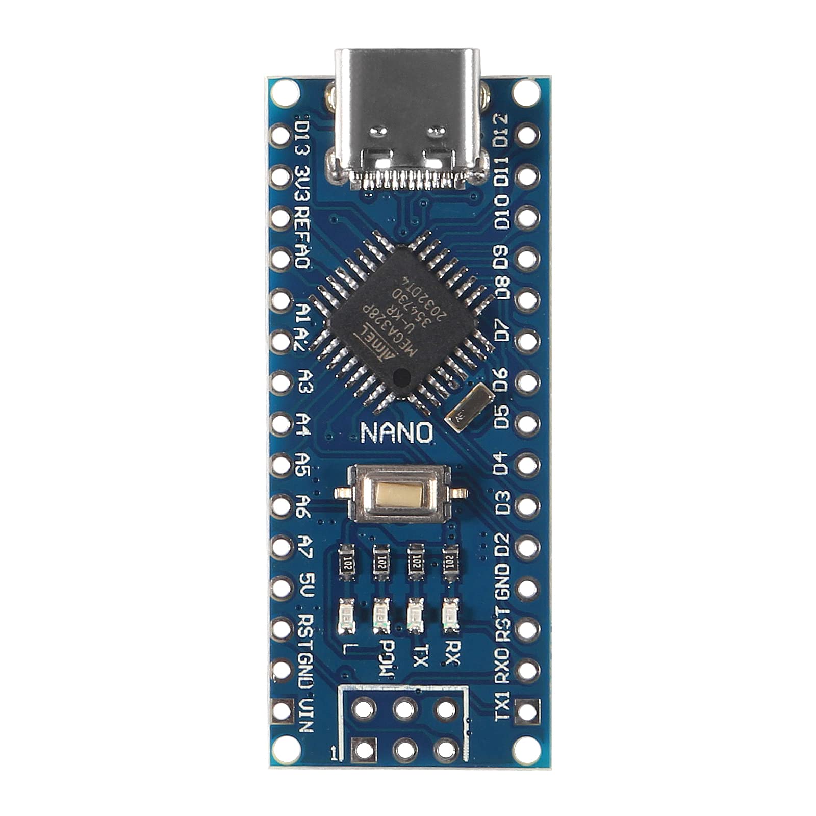 AITRIP 2PCS Type-C USB Nano 3.0 ATmega328P CH340 5V 16MHz Compatible with Arduino Nano CH340 USB Driver Nano V3.0 ATmega328