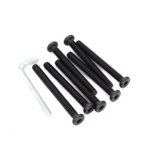 cSeao 12pcs Black 1/4-20 x 2 Socket Cap Screws Allen Head Bolts with One Hex Key