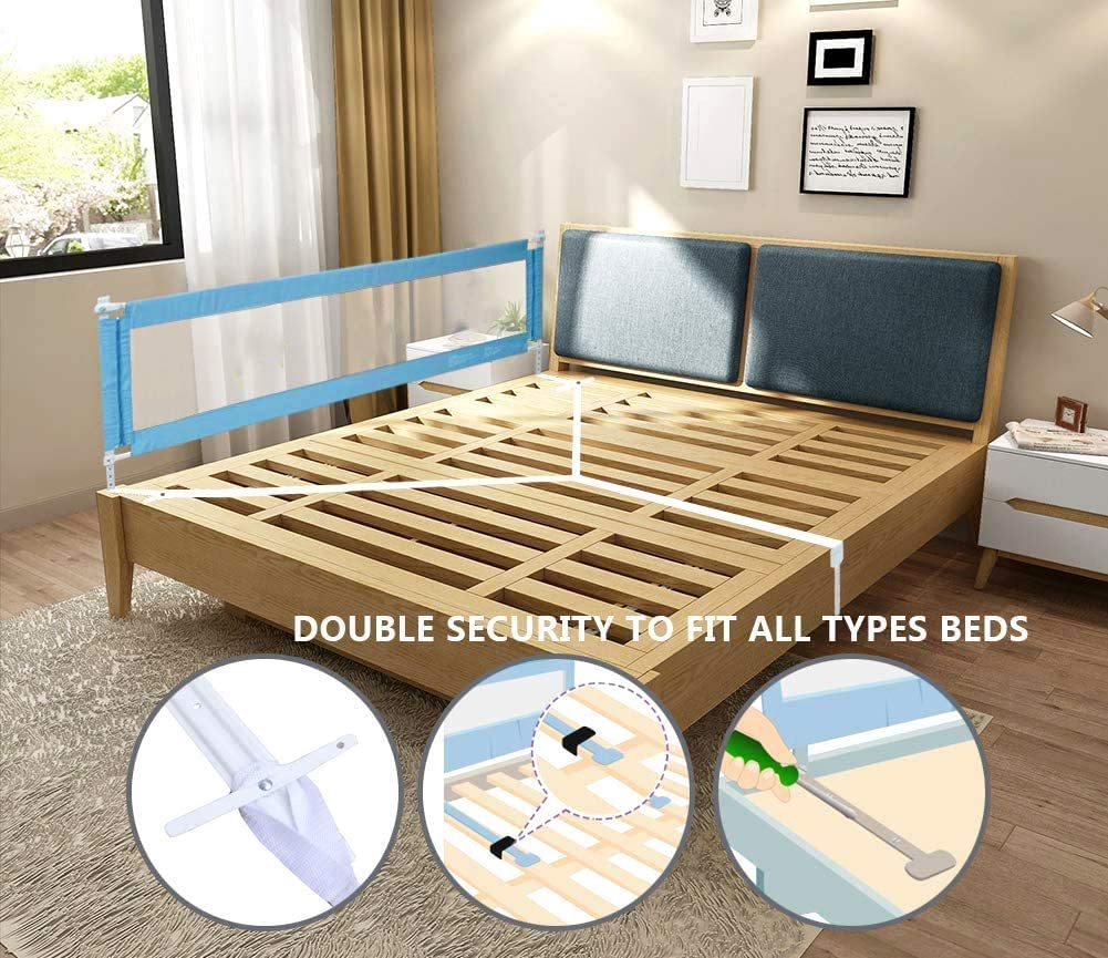 GearKing Bed Rails for Toddlers,3 Pack(2 * 78''L+1 * 59''L) Safety Bed Guard Rails for Kids, Baby Protector Rail with Breathable Fabric for Queen Mattress