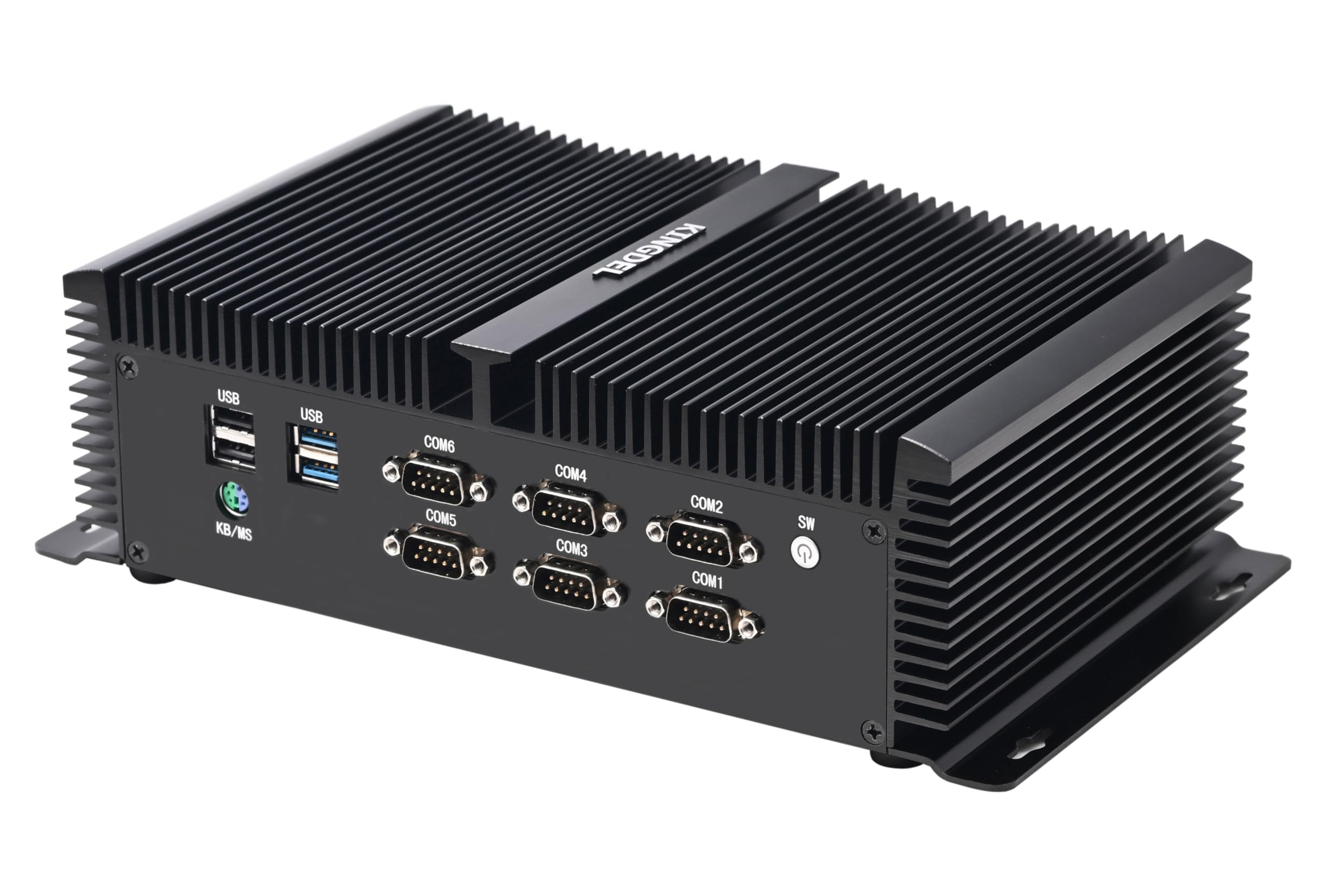 KINGDEL NC9000 Mini Gaming PC Core i7-10750H 8 Cores 16MB Cache Max 5.00GHz CPU, 32GB DDR4 RAM 1TB SSD 3xHD 6xCOM 8xUSB Support WOL PXE Restore AC Power Loss