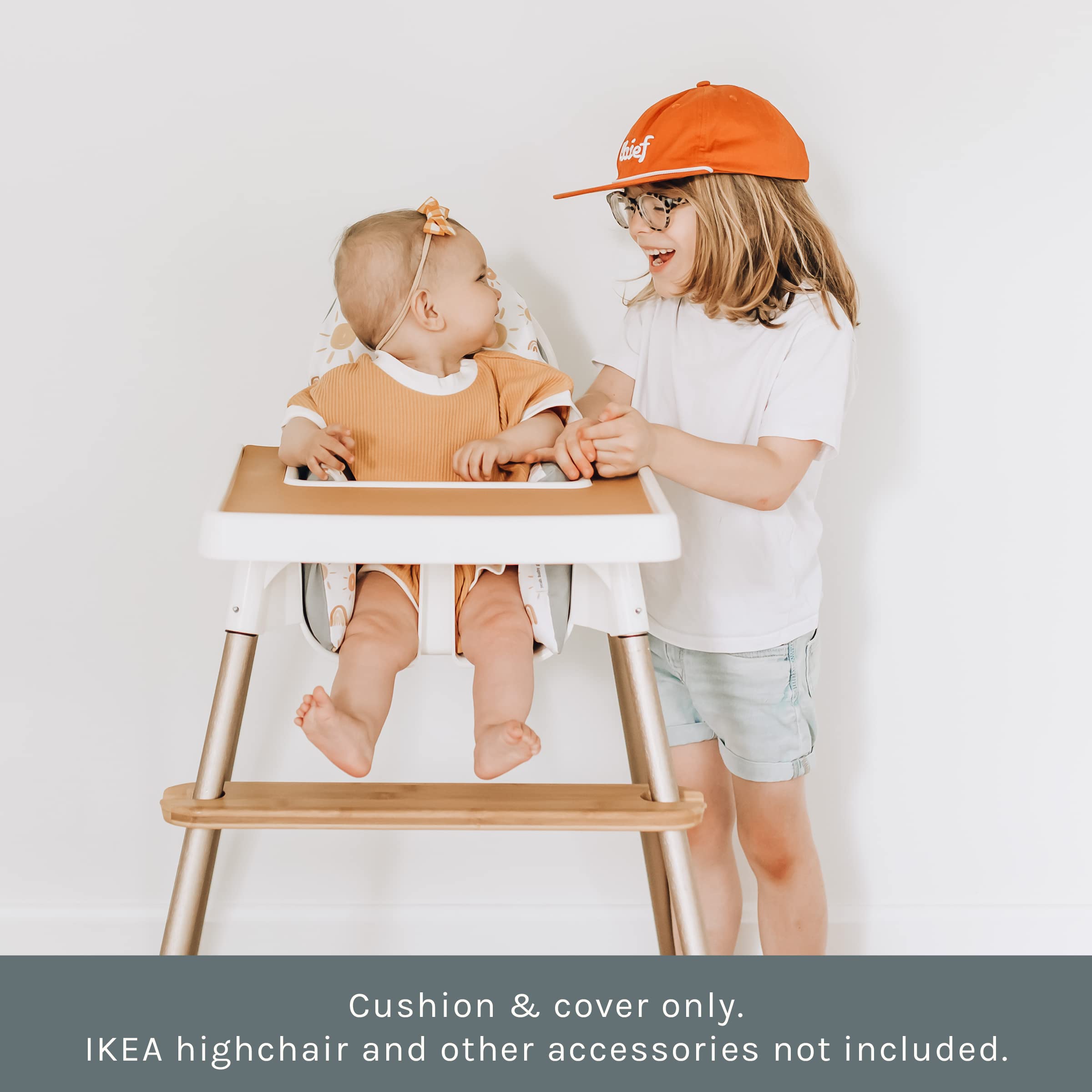 Yeah Baby Goods Cushion Cover for The IKEA ANTILOP Highchair (Mr Golden Sun-Cover and Cushion Insert)