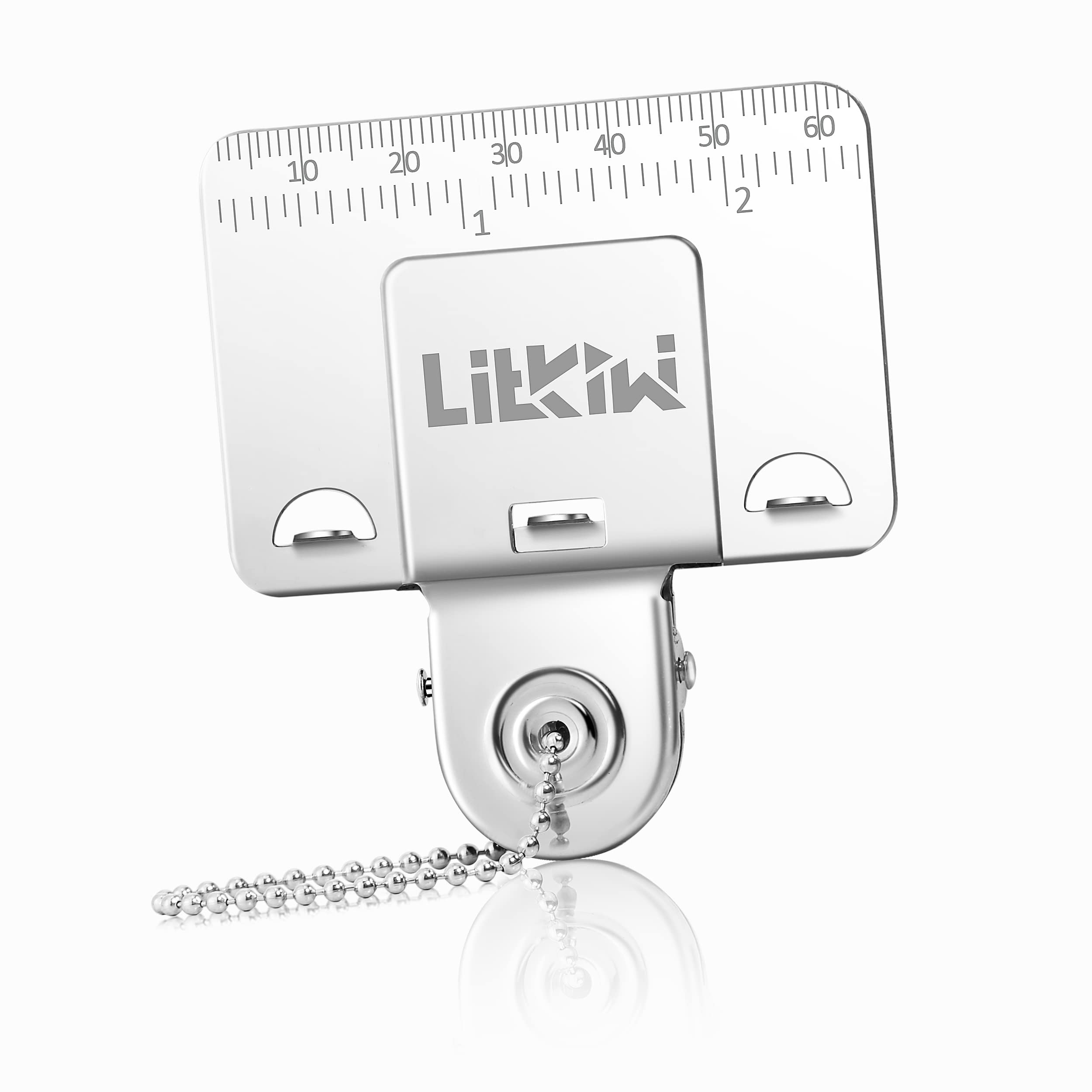 LitKiwi 1PCS Double Scale Measuring Tape Clip,304 Stainless Steel Measuring Tool,Accurately Position Measure Tool,Fixed Point Measurement,Corners Clamp Precision Marking Tool