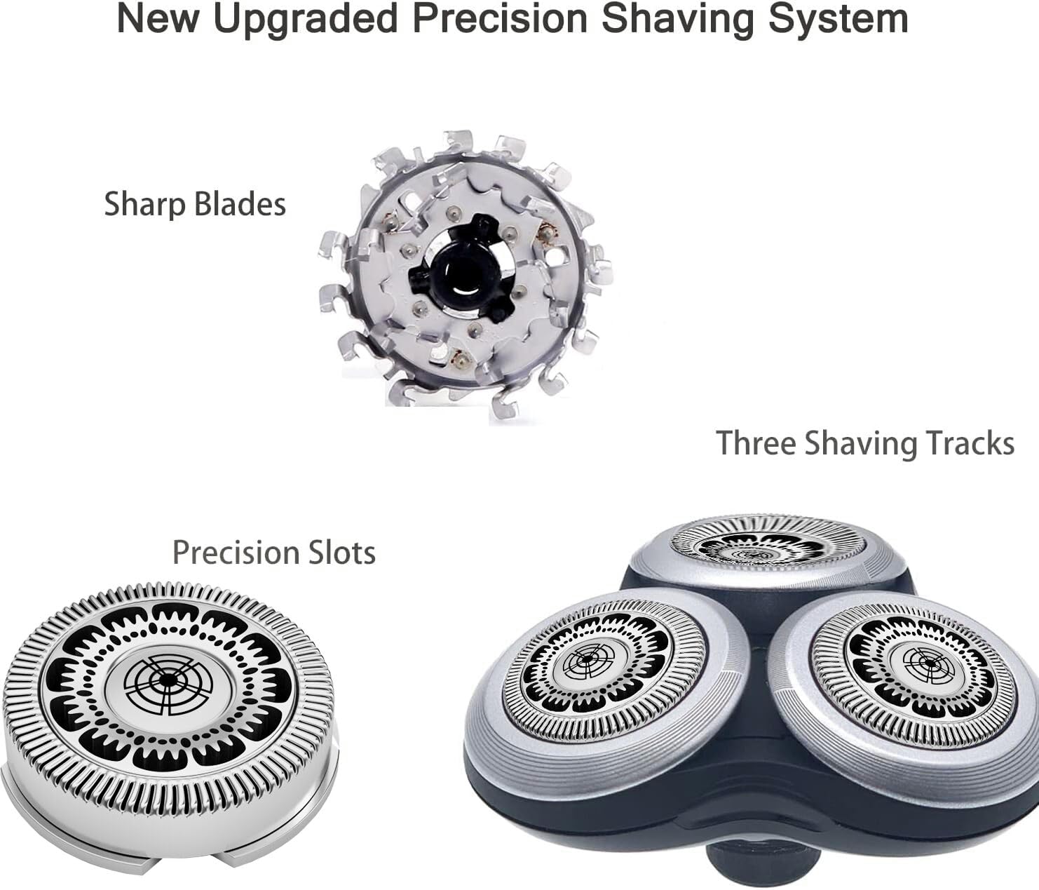 Sh90 Replacement Heads compatible with Philips Norelco Series 9000 Replacement Blades for Electric Shaver Series 9000(S9xxx) Series 8000(S8xxx) Shaving Heads,Upgrade SH90 Replacement Heads,SH90/72