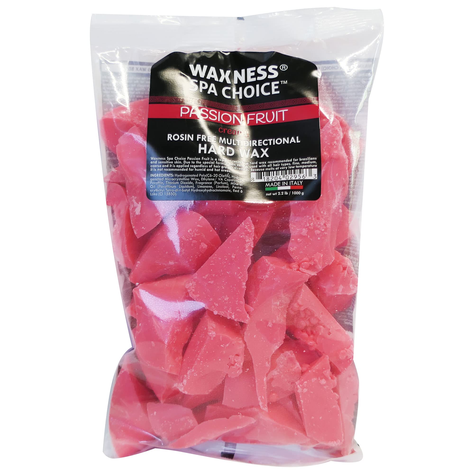 Waxness Spa Choice Assorted Hard Wax Beads 2.2 lb / 1 kg Pack of 3 - Tourmaline, Aloe Vera, Passion Fruit