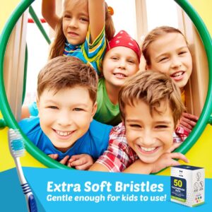 EcoFox Bulk Toothbrushes 10 Pack | Individually Wrapped Travel Toothbrush Set for Adults & Kids | Made with a Medium-Soft Large Brush Head | BPA-Free & Disposable!