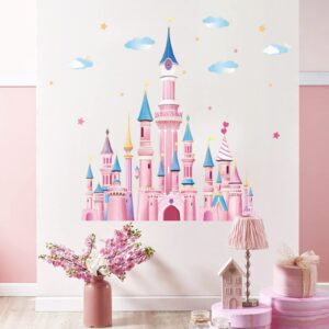 wondever Castle Wall Stickers Fairy Tale Peel and Stick Wall Art Decals for Girls Bedroom Living Room Baby Nursery