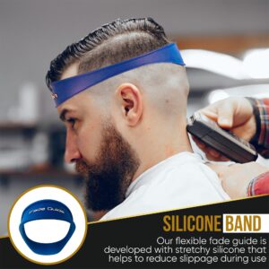 Fade Guide and Neckline Shaving Template | Curved Silicone Band | Great for Creating Skin Fade Guidelines for DIY Haircuts | Fade Haircut Guide for Hair Clippers