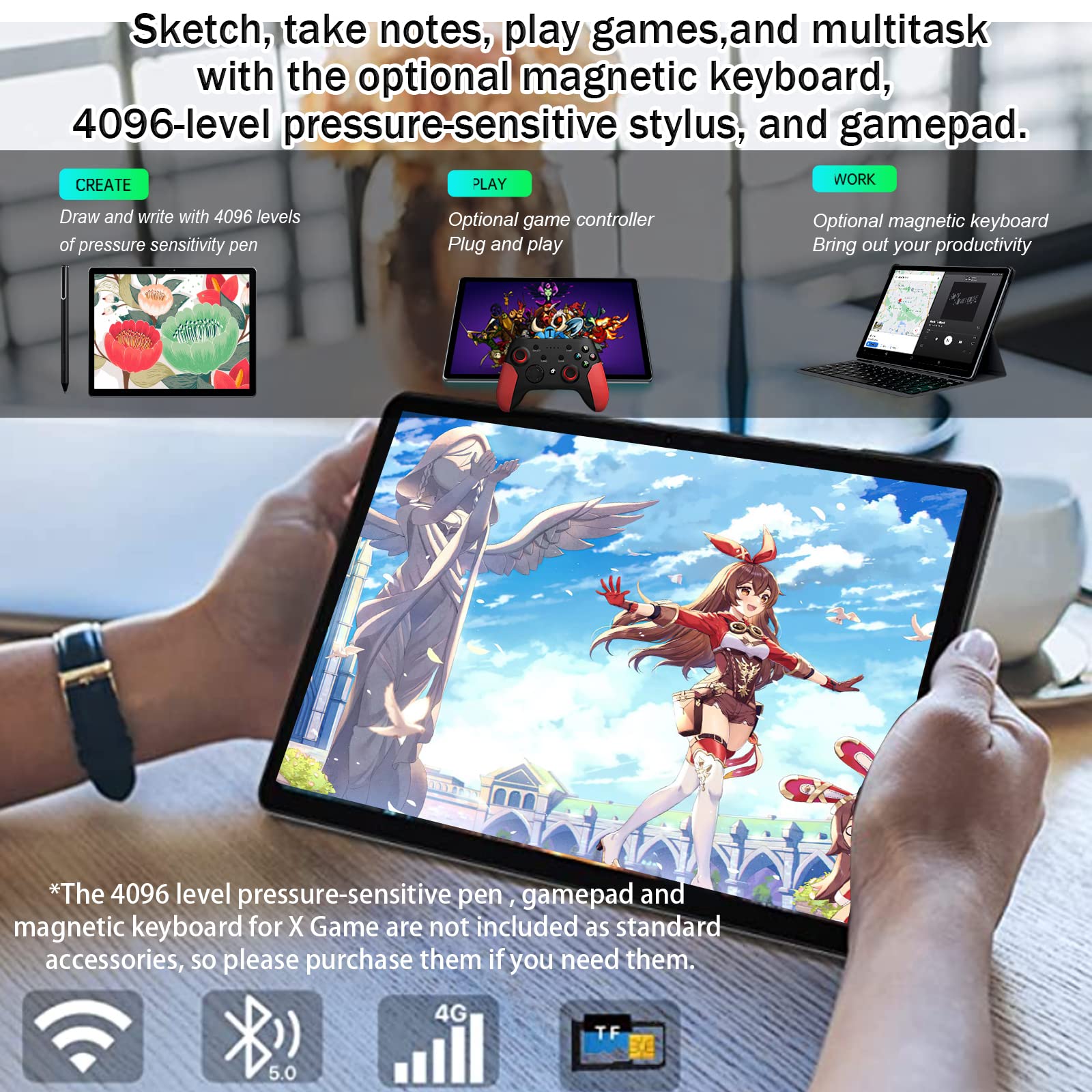 ALLDOCUBE X Game Tablet PC, Android 11, 10.5" Tablet, Helio P90 CPU, 8GB RAM/128GB ROM, Full fit HD IPS Screen, Type-C, 7500mAh Battery,2.4+5G WiFi,Bluetooth5.0,Support Game, Office, Paint Modes