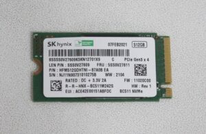 5ss0v27611 ssd 512gb m.2 pcie 2242 dc+3.3v 2a solid state drive replacement parts