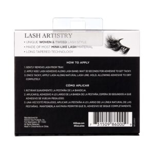 KISS Lash Couture Masterpiece Fake Eyelashes Style 02, ‘Haute Couture’, One-of-a-Kind Luxe Lash, Hand Woven Faux Mink Synthetic False Eyelashes, 1 Pair