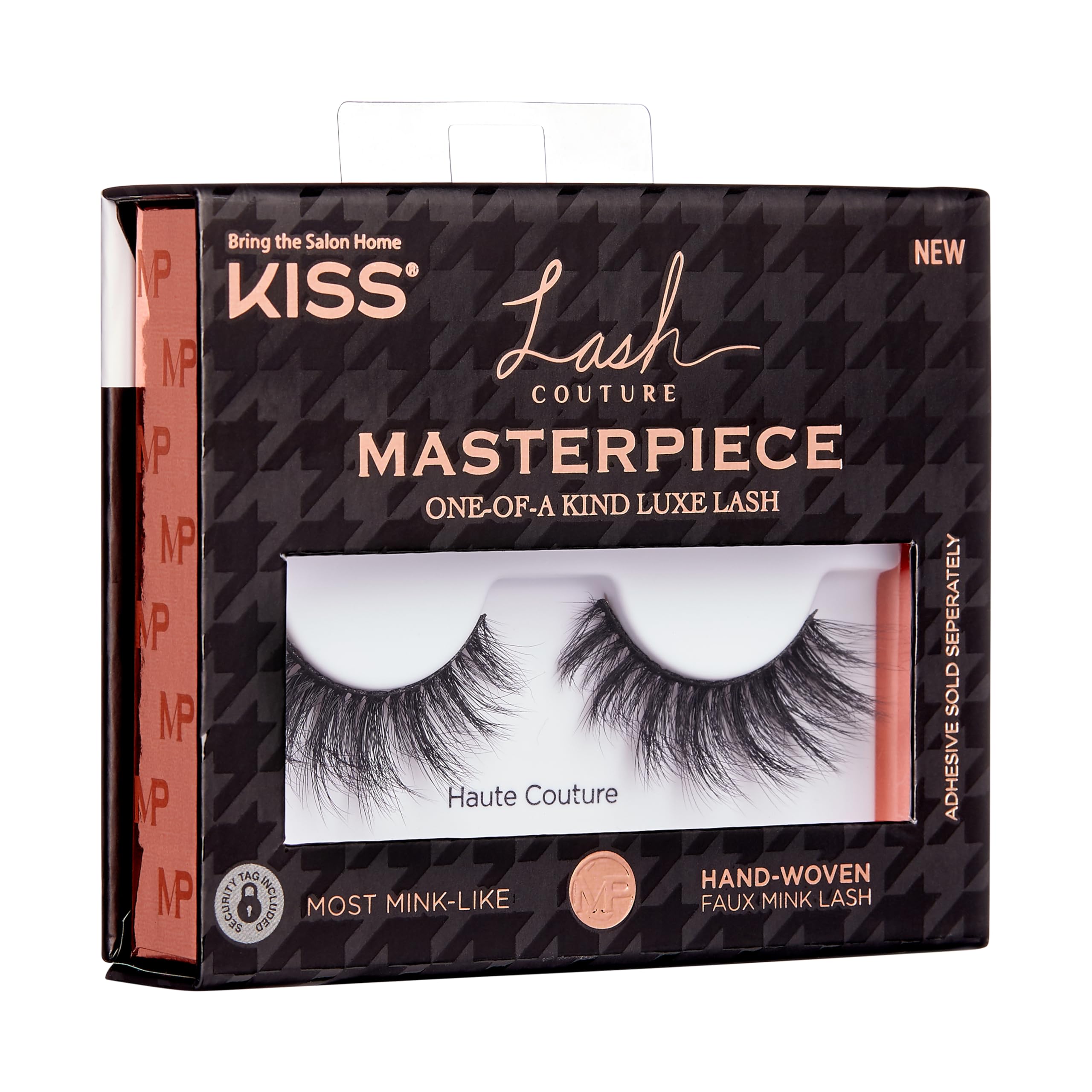 KISS Lash Couture Masterpiece Fake Eyelashes Style 02, ‘Haute Couture’, One-of-a-Kind Luxe Lash, Hand Woven Faux Mink Synthetic False Eyelashes, 1 Pair