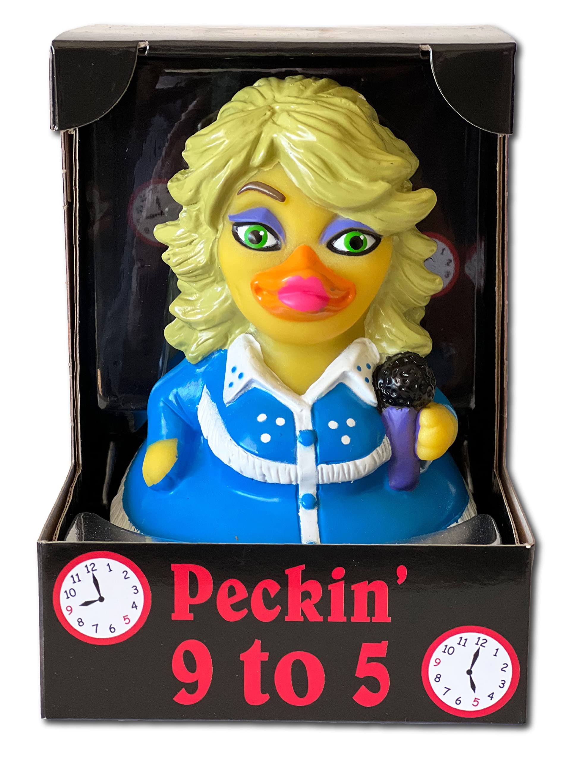 CelebriDucks - Peckin' 9 to 5 - Floating Rubber Ducks - Collectible Bath Toy Gift for Kids & Adults of All Ages