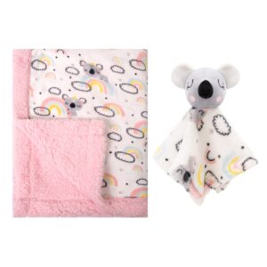 modern baby super soft baby blanket set with security blanket lovey newborn to toddler plush blanket gift set