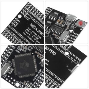 Alinan 3pcs ATMEGA 2560 PRO Embed CH340G/ATMEGA2560-16AU Pro Mega Module with Male Pinheader Compatible with MEGA2560