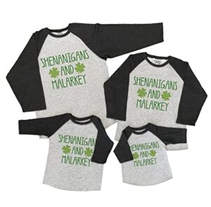 7 ate 9 apparel st. patrick's day shirts - funny shenanigans grey shirt 4t