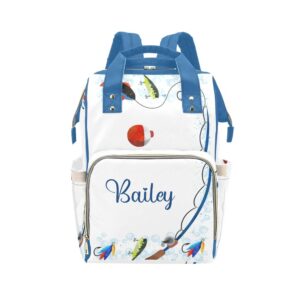 xozoty funny fishing diaper bags backpack with name personalized nursing nappy bag travel tote bag gifts