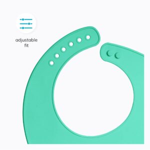 BraceAbility Silicone Adult Bib for Eating - Washable Clothing Protector, Crumb Catcher for Elderly Men, Women, Home Care