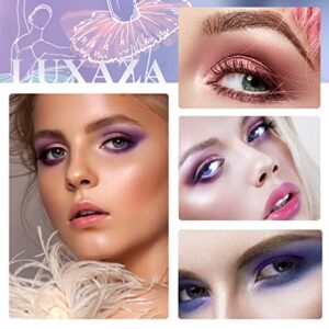 LUXAZA 6PCS Eyeshadow and Eyeliner Pen, Matte And Shimmer Cream Champagne Eye Brightener Pencil Crayon Purple Pink,Waterproof Makeup Stick - Purple Pink