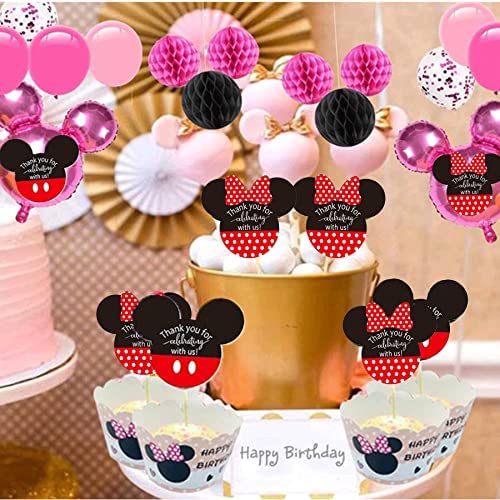 Mouse Stickers Vinyl Chalkboard Stickers 2.38 x 2In Thank You Stickers Mouse Head Stickers-200 Pcs PVC Stickers for Envelope Seals Birthday Party Baby Shower Decor