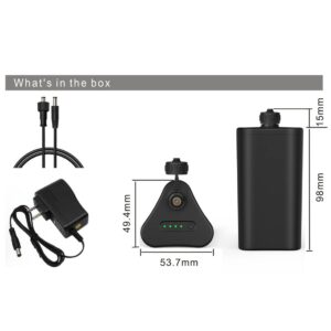 Talentcell 12V Lithium ion Battery Pack WP3100, 11.1V 2600mAh IP67 Waterproof DC Output Li-ion Batteries for LED Light Strip, CCTV Camera and More, with AC/DC 12.6V Charger