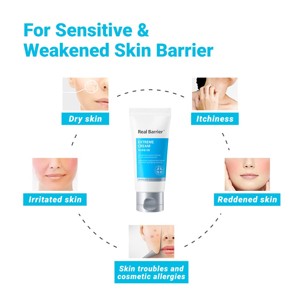 Real Barrier Extreme Cream Special Combo Tube Set |Skin Barrier Repair and Facial Moisturizer for Dry Skin| Facial Cream & Gentle Cleanser | Hydrating Skincare Set | Korean Skincare for Sensitive Skin