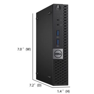 Dell Optiplex 7040 Micro Business Desktop Computer PC Intel 4-Core i7-6700T 2.8GHz Up to 3.6GHz 16GB DDR4 New 512GB NVMe M.2 SSD WiFi Bluetooth HDMI DP Windows 10 Pro Wireless Keyboard&Mouse (Renewed)