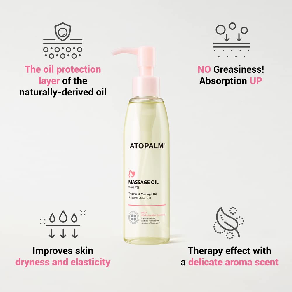 ATOPALM Maternity Care Massage Oil 4.0 Fl. Oz., 120ml | Pregnancy Skin Care Treatment | Moisturizing Stretch Marks Remover | Postpartum Skin Elasticity Improvement