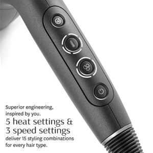 T3 AireLuxe Digital Ionic Professional Blow Hair Dryer, Fast Drying, Lightweight and Ergonomic, Volume Boosting, Frizz Smoothing, Multiple Heat and Speed Combinations