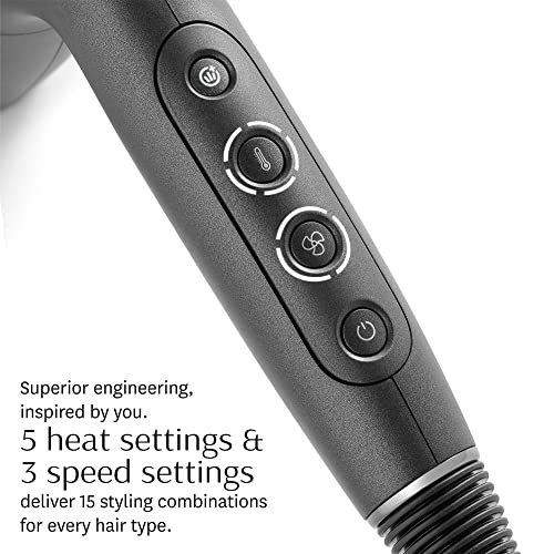 T3 AireLuxe Digital Ionic Professional Blow Hair Dryer, Fast Drying, Lightweight and Ergonomic, Volume Boosting, Frizz Smoothing, Multiple Heat and Speed Combinations