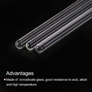 MECCANIXITY Borosilicate Glass Stick 5.91" Length 6mm Dia Stir Rod Mixing Tools with Both Ends Round for Lab Kitchen Science 3Pcs