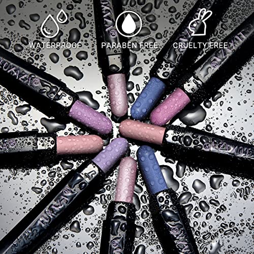 LUXAZA 6PCS Eyeshadow and Eyeliner Pen, Matte And Shimmer Cream Champagne Eye Brightener Pencil Crayon Purple Pink,Waterproof Makeup Stick - Purple Pink