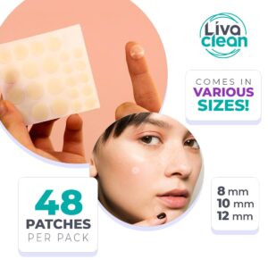 LivaClean 30 Blackhead Strips + 48 Pimple Patches - Nose Pore Strip, Pore Strips Blackhead Remover for Face, Black Head Remover for Nose, Nose Blackhead Remover, Charcoal Nose Strips for Blackheads