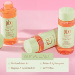 Pixi Glow Tonic Balancing Face Toner Glycolic Acid Toner for Radiant Skin Daily Brightening Toner (3.4 fl oz / 100 ml, Toner)