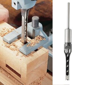 sagasave 6.4mm square hole drill bit opener, 1/4" high-carbon steel hollow chisel mortise power tool for woodworking,1pcs