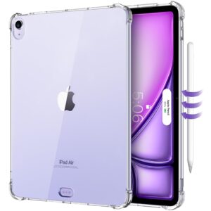 moko clear case for ipad air 6th 11 inch (m2) 2024, ipad air 5th/4th generation 10.9 inch (2022/2020), case with soft tpu reinforced corner, anti-scratch case for ipad air 11 in & air 10.9 in, clear