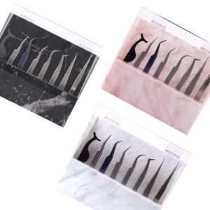 Tweezer Holder Stand for Eyelash Extensions Lash Tweezer Stand with Cover 8 Slots Lash Extension Organizers And Storage for Salon and Home Use