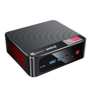 beelink ser5 mini pc amd ryzen 5 5560u w11 pro mini office computers, 16gb ram ddr4 500gb nvme ssd, dual hdmi 4k@60hz output, wifi 6/bt5.2, amd radeon graphics desktop pc