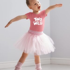 Two Wild 2nd Birthday Outfit Girl Shirt for 2 Year Old Toddler Second Cute Tshirt (2 Years, Mauve)