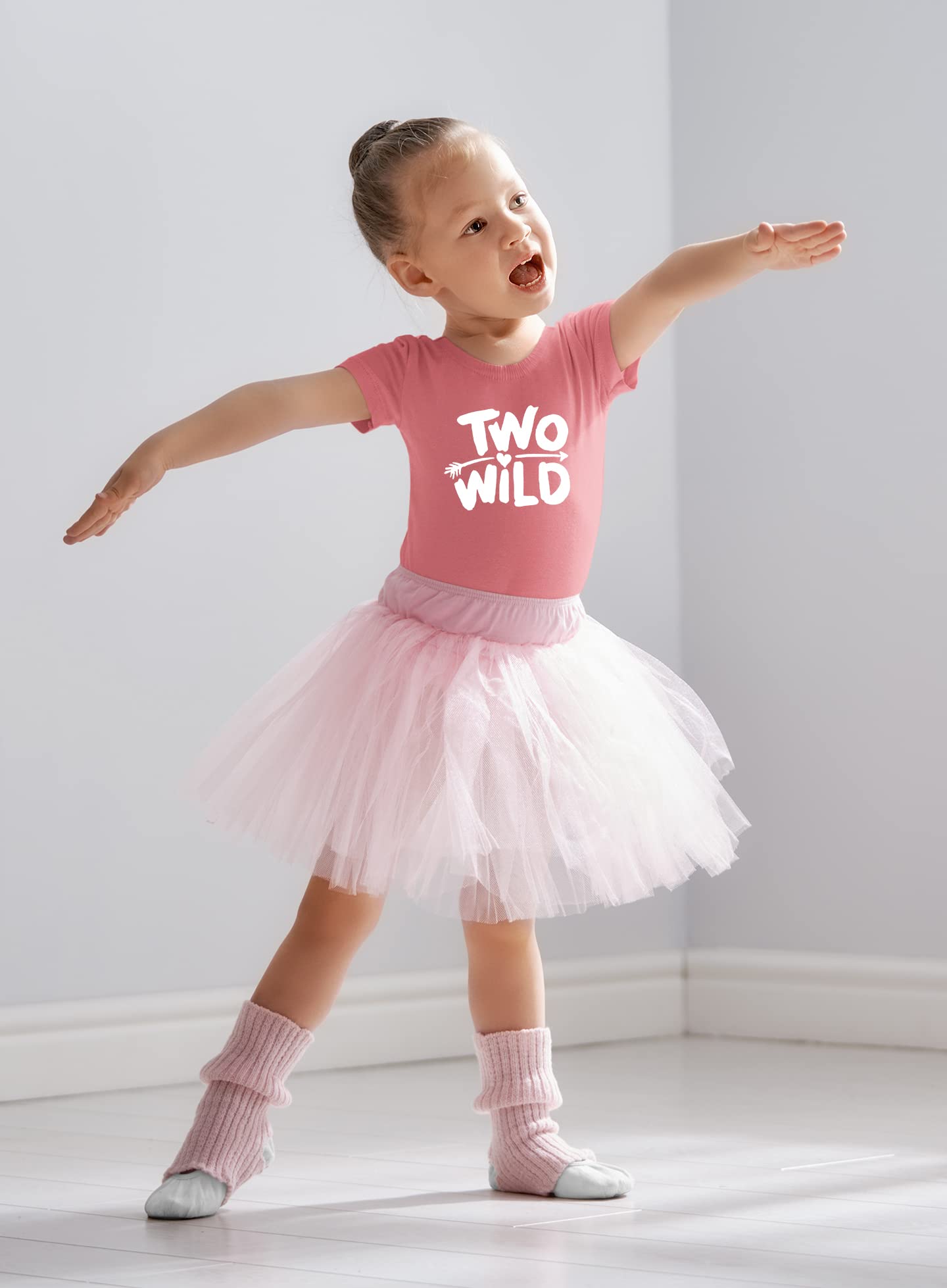 Two Wild 2nd Birthday Outfit Girl Shirt for 2 Year Old Toddler Second Cute Tshirt (2 Years, Mauve)