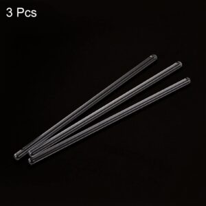 MECCANIXITY Borosilicate Glass Stick 5.91" Length 6mm Dia Stir Rod Mixing Tools with Both Ends Round for Lab Kitchen Science 3Pcs