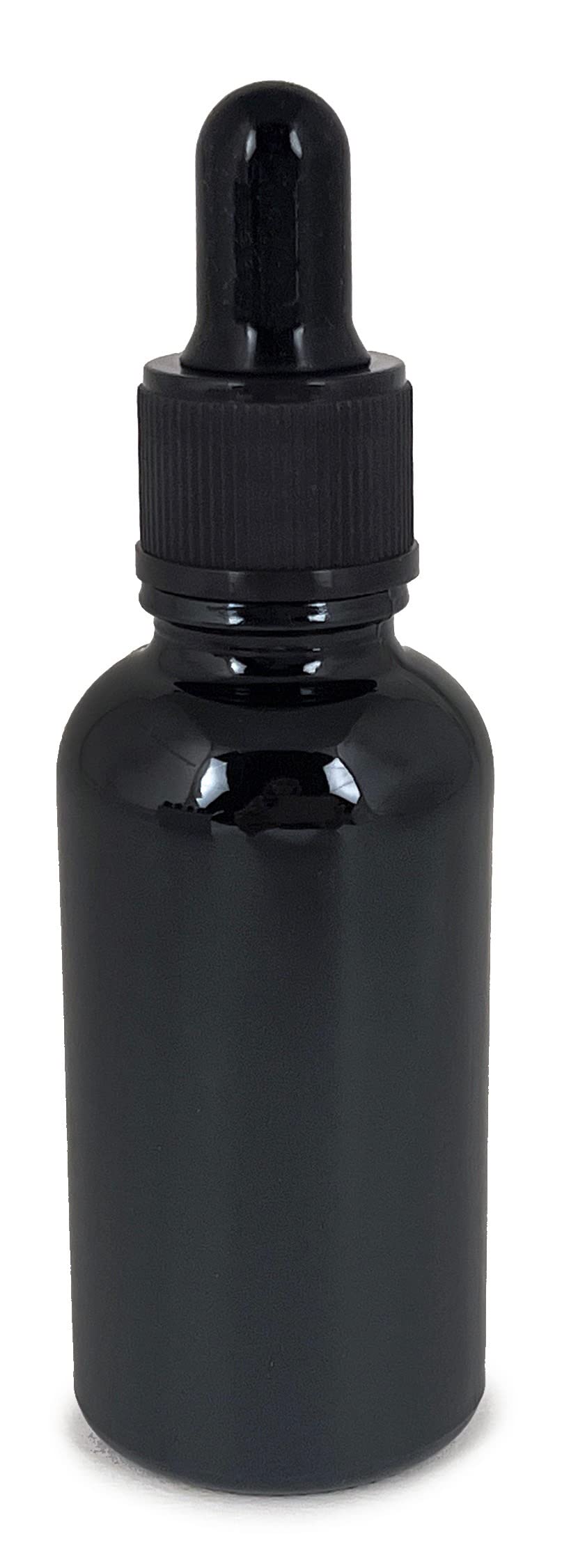 Vivaplex, 12, Black, 1 oz Glass Bottles, With Glass Eye Droppers