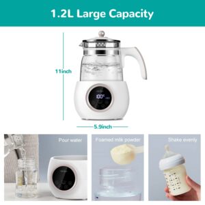 Baby Formula Water Kettle Electric Kettle Temperature Control Water Boiler Smart Kettle Instant Warmer Water Kettle Electric Bottle Warmer Formula Kettle for Tea Coffee 1.2L