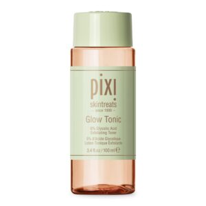 pixi glow tonic balancing face toner glycolic acid toner for radiant skin daily brightening toner (3.4 fl oz / 100 ml, toner)