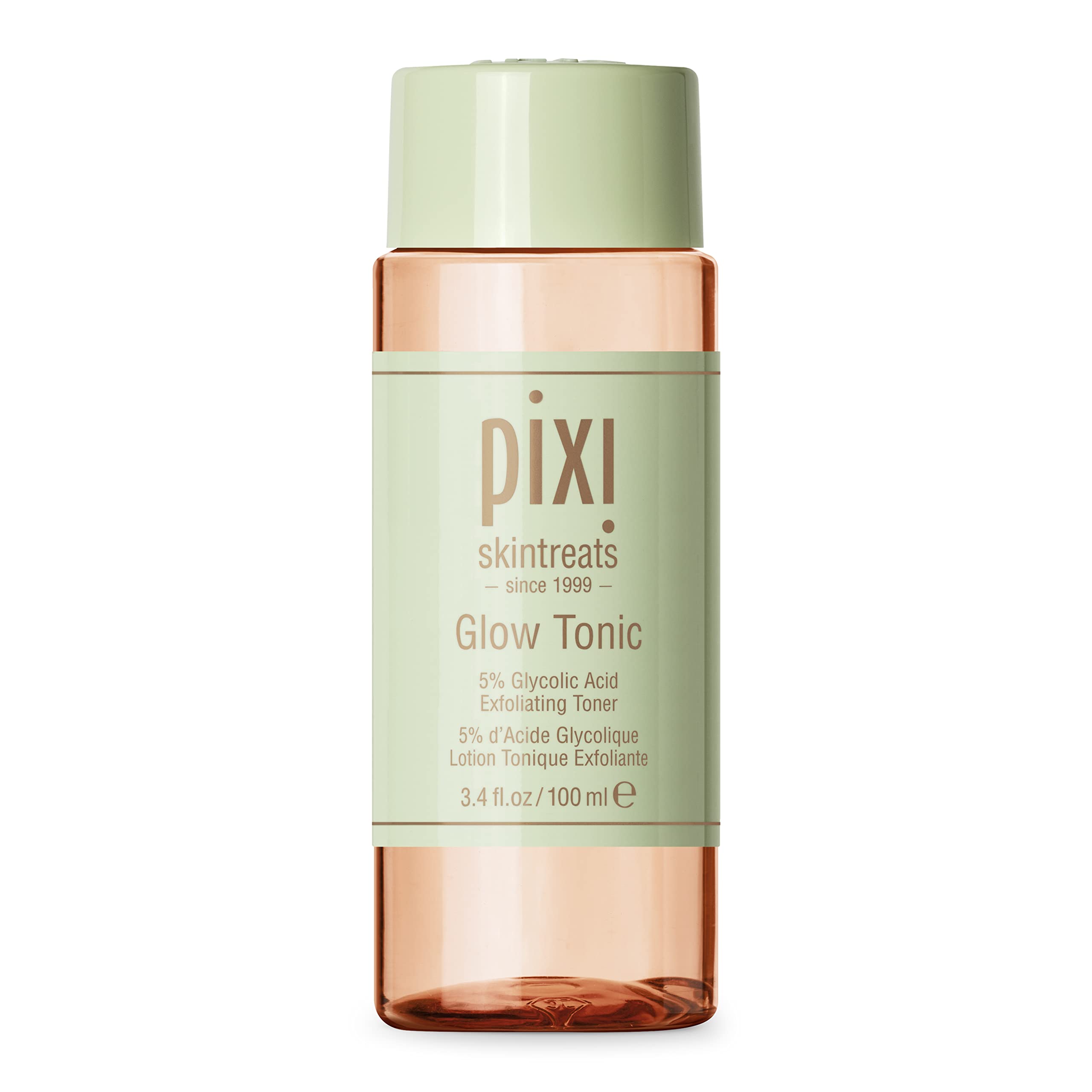 Pixi Glow Tonic Balancing Face Toner Glycolic Acid Toner for Radiant Skin Daily Brightening Toner (3.4 fl oz / 100 ml, Toner)