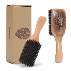 bestool 100% pure boar bristle hair brush - premium design for fine to medium hair, enhancing texture and vibrancy