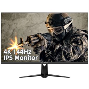 idea display 4k monitor 27-inch gaming monitor ips uhd 3840 x 2160 computer 144hz gtg 5ms 16.7m display colors 100% srgb displayport type-c frameless freesync hdr speaker led backlit rgb light, g27u