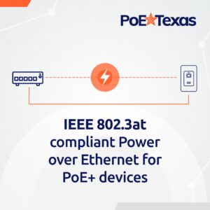 Poe Texas PoE Injector - Single Port PoE+ Power Over Ethernet PoE Adapter for 802.3at - 10/100/1000 Gigabit Data with Integrated 52V 30W Power Supply - Plug & Play USB-C Tablet, IP Camera, VoIP