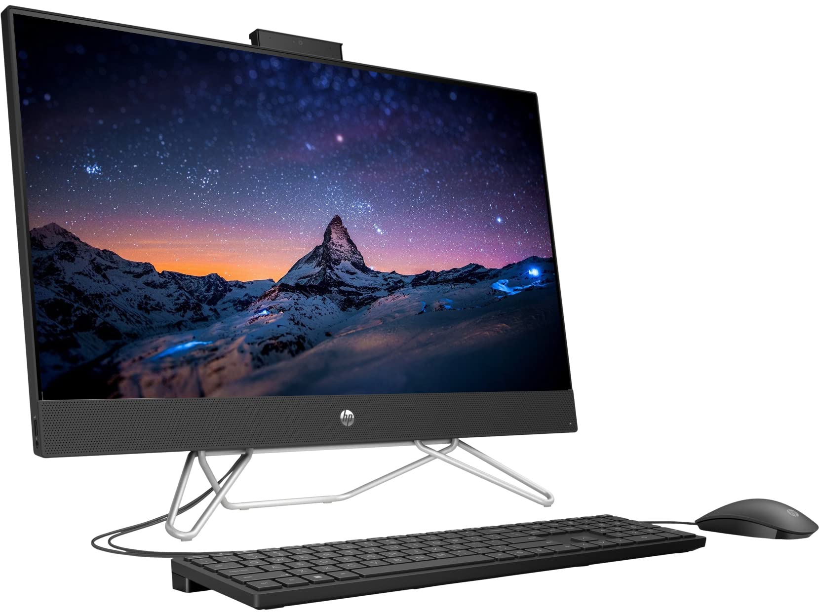 HP Newest All-in-One Desktop Computer, 27'' Full HD Display, AMD Ryzen 5 5500U Processor, 32GB RAM, 1TB SSD + 1TB HDD, Wi-Fi, HDMI, Webcam, Bluetooth, Windows 11 Home, Black