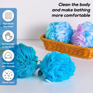 10 Pcs Shower Loofahs,Bath Shower Loofah Sponge,Exfoliating Shower Pouf Balls for Women,Men,Body Wash Bathroom,Exfoliate with Beauty Bathing Accessories